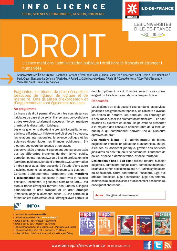 Fiche info licence : histoire - Onisep